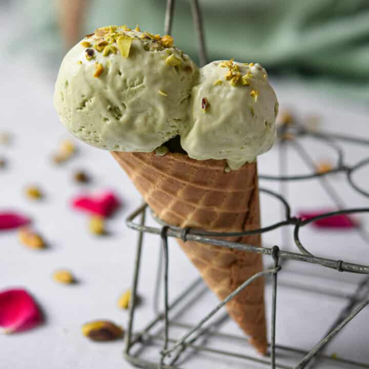 No-Churn Pistachio Ice Cream - Brunch & Batter