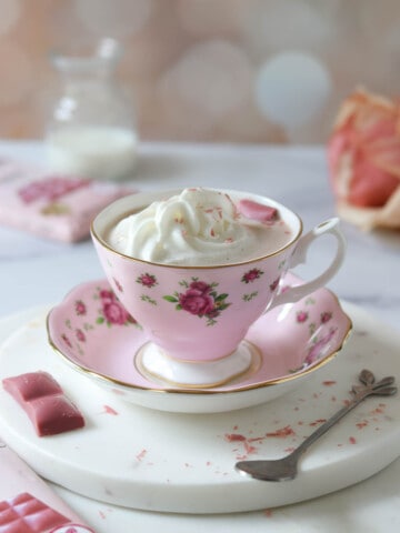 Ruby Hot Chocolate (Pink Hot Chocolate) - Brunch & Batter