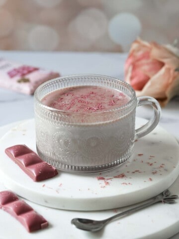 Ruby Hot Chocolate (Pink Hot Chocolate) - Brunch & Batter