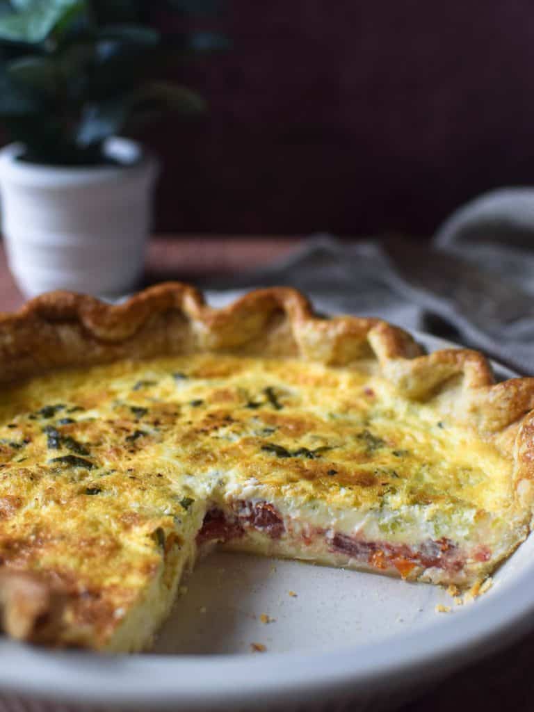 Feta Quiche with Tomatoes and Leeks - Brunch & Batter