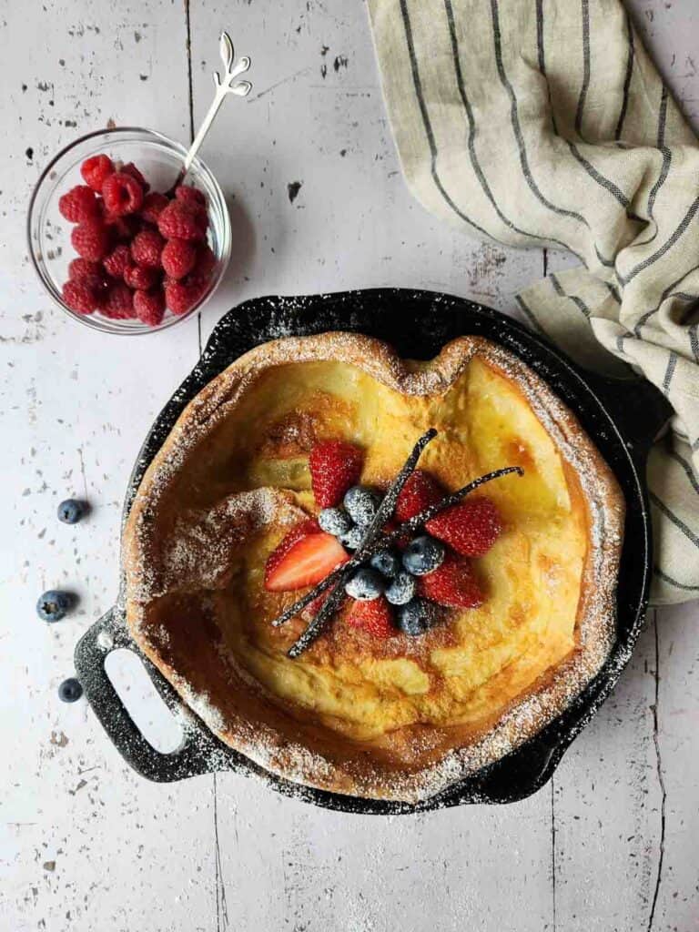 Sweet Vanilla Dutch Baby Pancake - Brunch & Batter