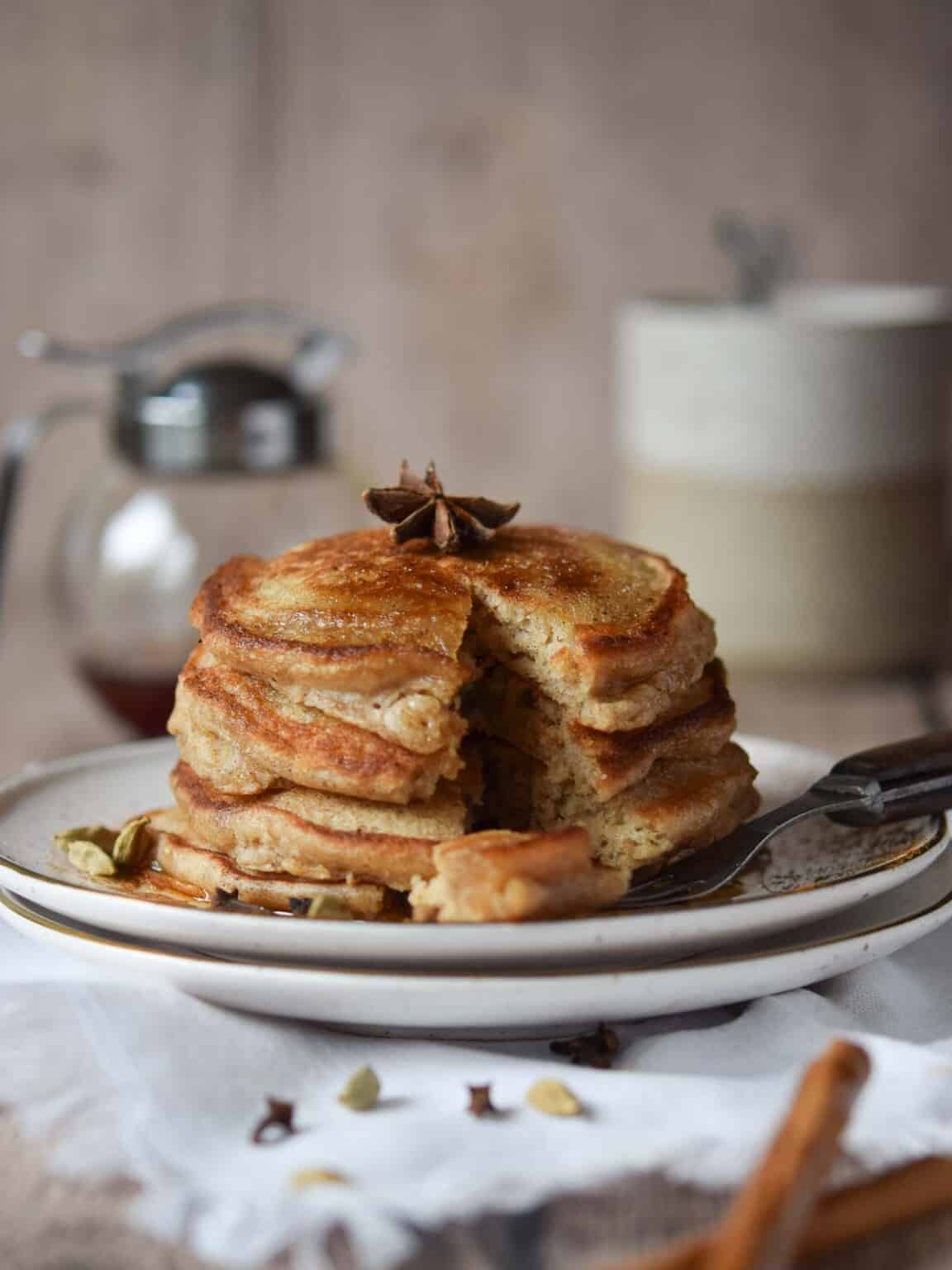 Double Chai Spiced Pancakes - Brunch & Batter