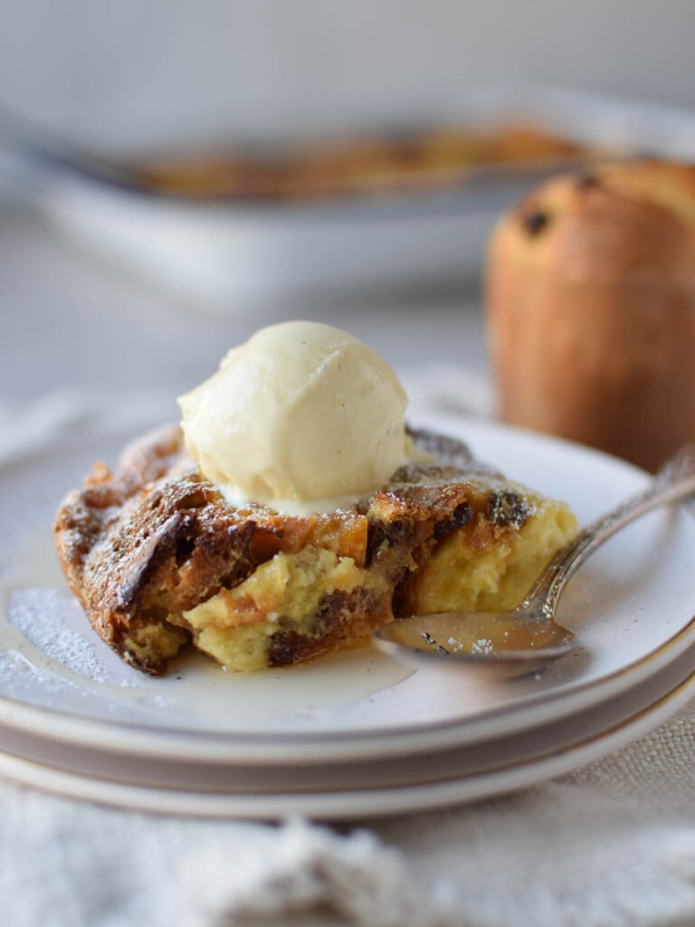 Italian Bread Pudding with Panettone - Brunch & Batter