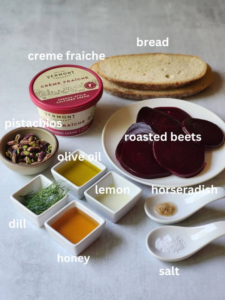 Beet Toast with Crème Fraiche and Dill - Brunch & Batter