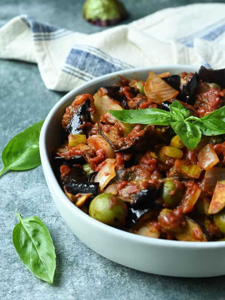 Sicilian Eggplant Caponata - Brunch & Batter