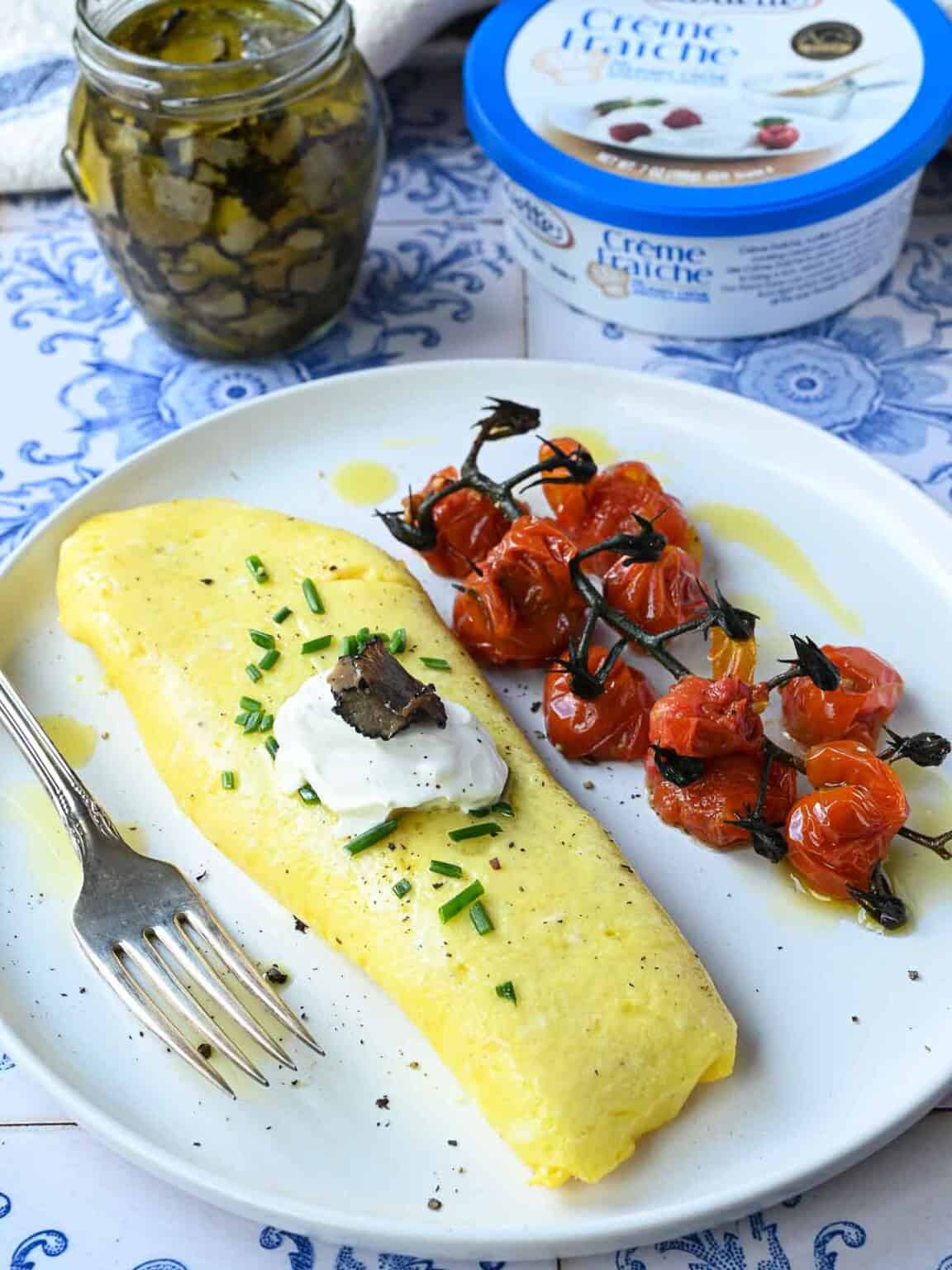 Truffle Omelet with Crème Fraîche - Brunch & Batter